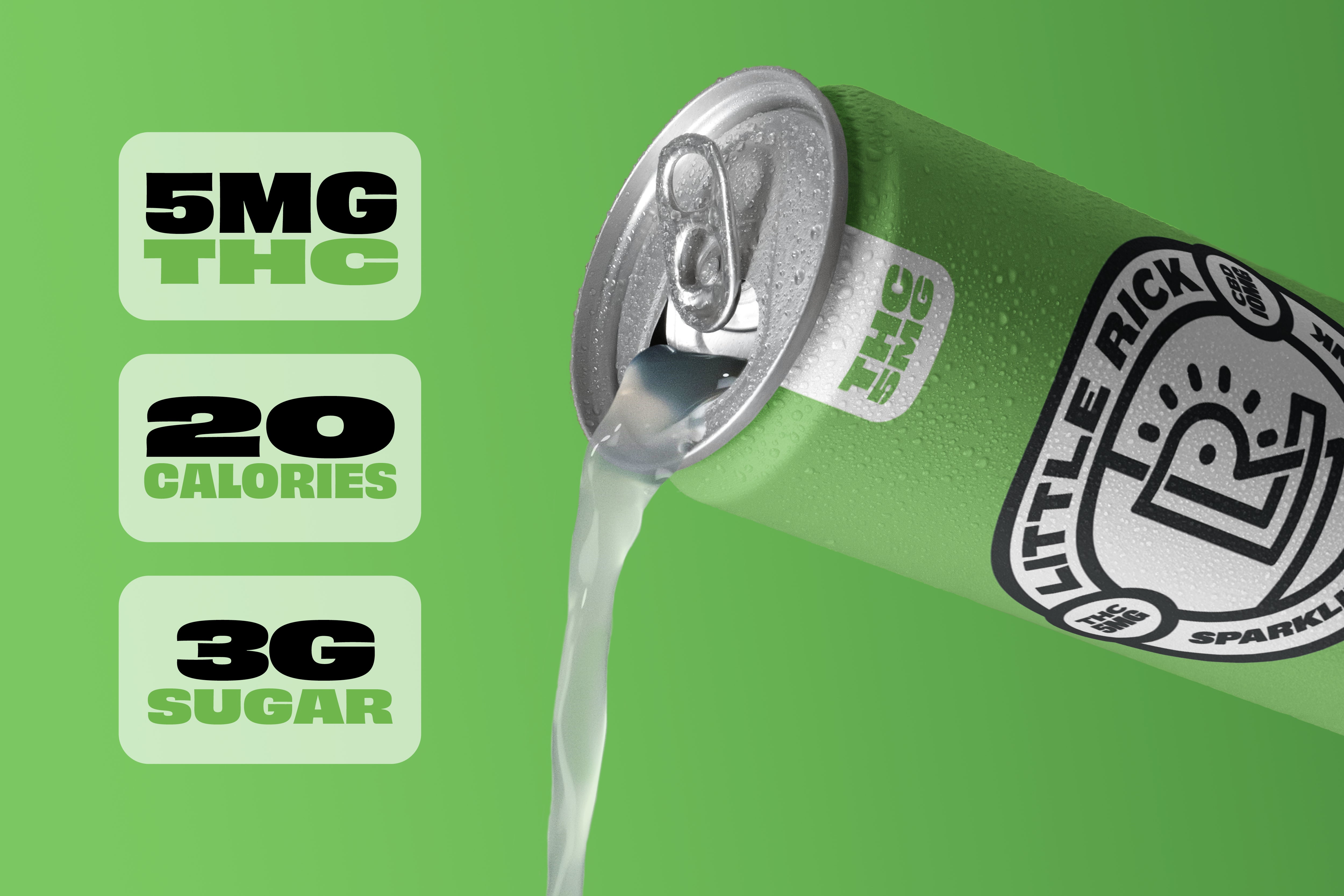 Mint & Lime – 5MG THC & 10 MG CBD Drink – Little Rick US